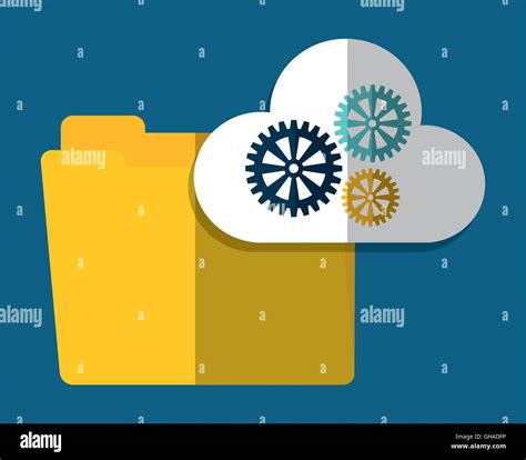 Folder Gear Cloud Computing Icon Vector Graphic Stock Vector Image And Art Alamy