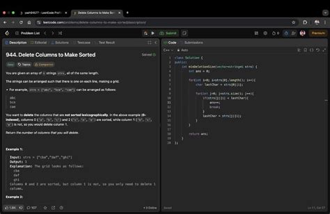 Solved Leetcode Problem Delete Columns To Make Sorted Yash Prajapati