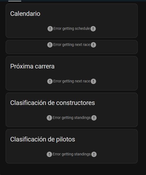 Formula One Card Page 14 Dashboards And Frontend Home Assistant