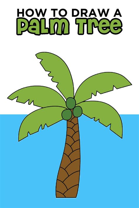 How To Draw A Palm Tree Easy Step By Step Tutorial Made With HAPPY