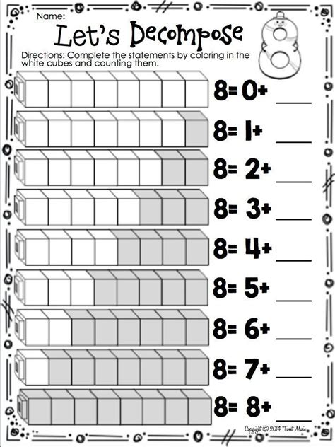Decompose Numbers Kindergarten Worksheet Printable Grammar Worksheett