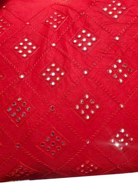 Georgette Mirror Work Fabric At ₹ 200meter Railway New Colony