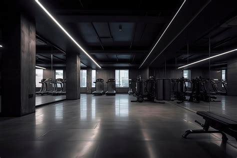 Premium Photo Indoor Space Of The Gym AI Technology Generated Image
