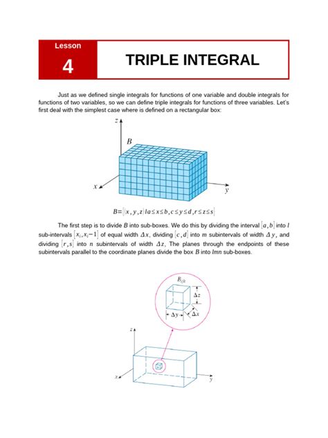 Triple Integral Pdf Integral Interval Mathematics