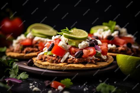 Premium Photo Authentic Mexican Sopes With Refried Beans