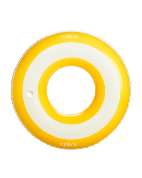 Mellow Yellow Striped Tube Float Specialty Pool Shop