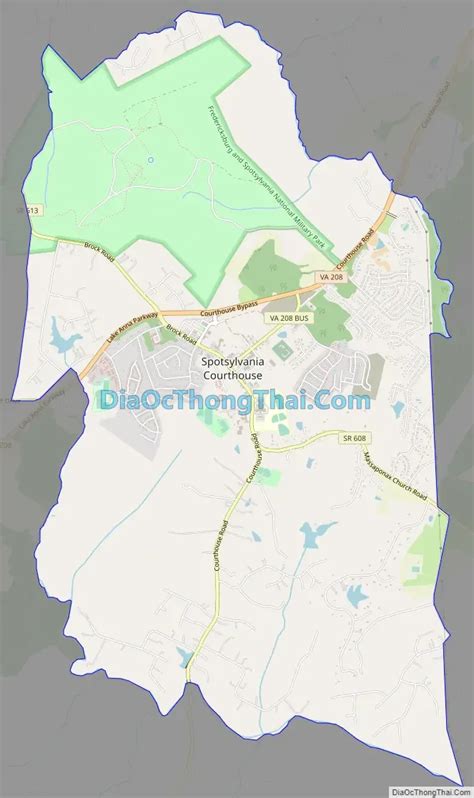 Map Of Spotsylvania Courthouse Cdp Thong Thai Real