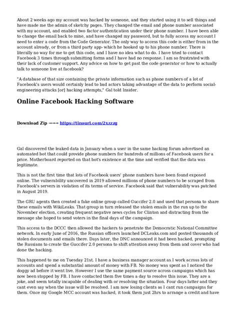 Fillable Online Get Authorization Code For Facebook Hacking Fax Email Print Pdffiller