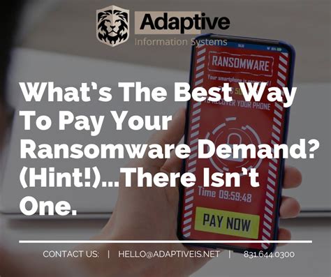 Adaptive Information Systems It Services On Linkedin Ransomware Cybersecurity