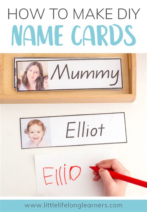 Diy Name Writing Cards Little Lifelong Learners