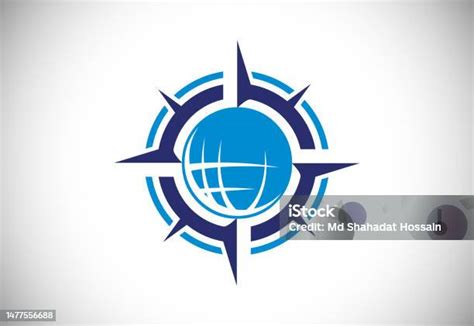 Template Desain Logo Konsep Kompas Kreatif Tanda Dan Simbol Logo Kompas