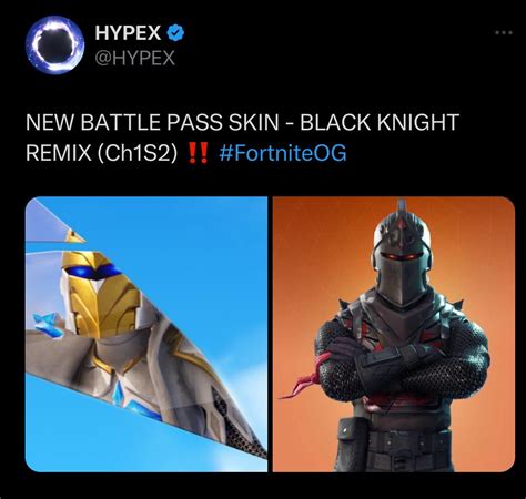 New Battle Pass Skin Black Knight Remix Ch1s2 Via Hypex R