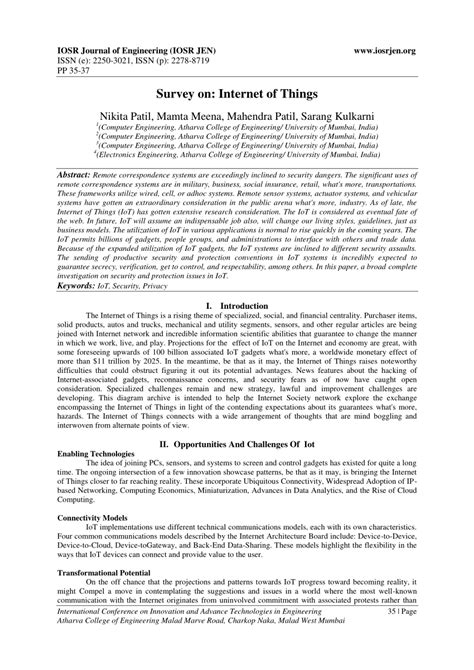 Pdf Survey On Internet Of Things