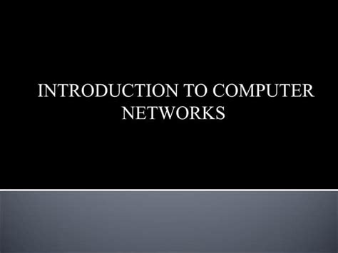 Notes Of Introduction To Computer Networksppt