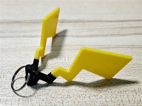 Pikachu Lightning Tail Keychain And Phone Stand In One By 3duo