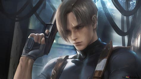 Leon S Kennedy Resident Evil 2 Videojuego 4k Descarga De Fondo De