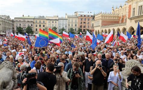 Another Day In Cracow Thousands Of People Protest Against Violation The