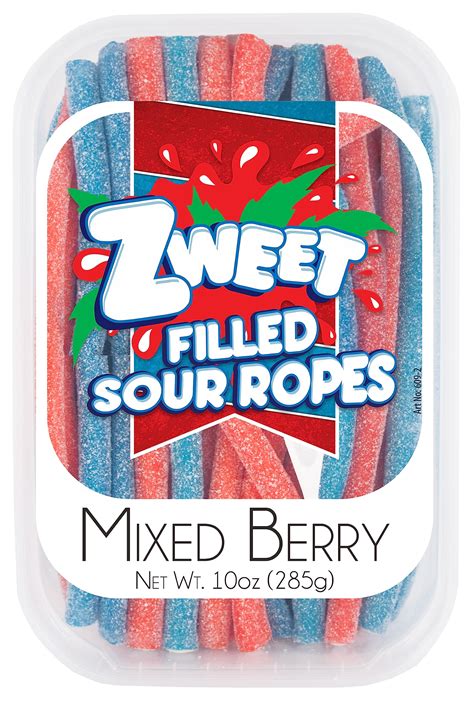 Zweet Sour Berry Ropes Candy Ropes 10 Ounce Sour Kosher