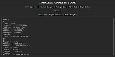 github christophertopalian topalian address book here is an easy to