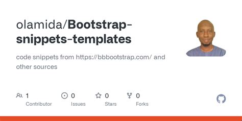 Github Olamidabootstrap Snippets Templates Code Snippets From And