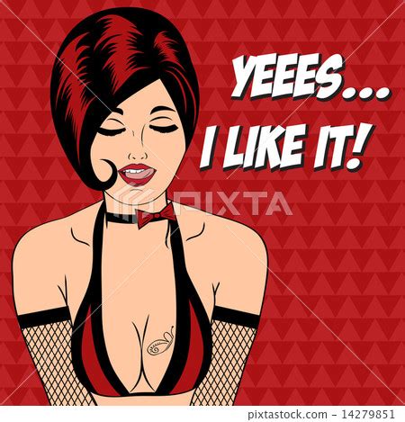 Sexy Horny Woman In Comic Style Xxx Illustration Stock Illustration