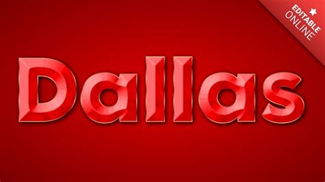 Dallas Ruby Text Effect Generator