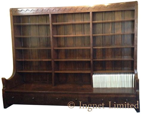 Robert Mouseman Thompson Early Rare Large Bookcase Settle Ingnet