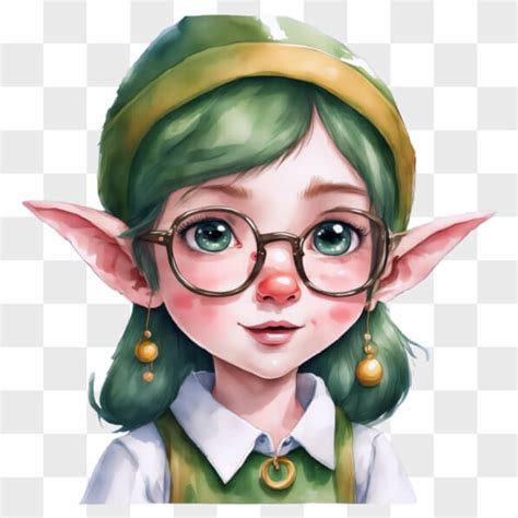 Download Whimsical Elf Character With Glasses Cartoons Online
