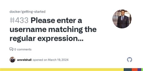 Please Enter A Username Matching The Regular Expression Configured