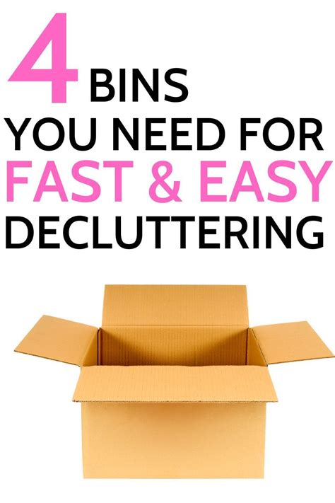 4 Bin System For Effectively Cleaning And Decluttering Quickly