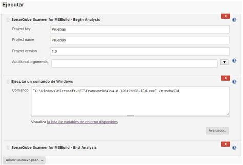 c jenkins sonarqube unhandled exception system webexception