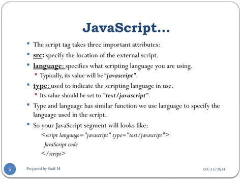 Chapter 3 Introduction To Javascript Spptx Web Development Internet