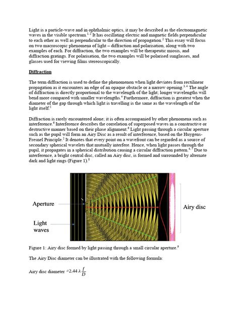 Diffraction And Polarisation In Ophthalmology Pdf Polarization Waves Angular Resolution