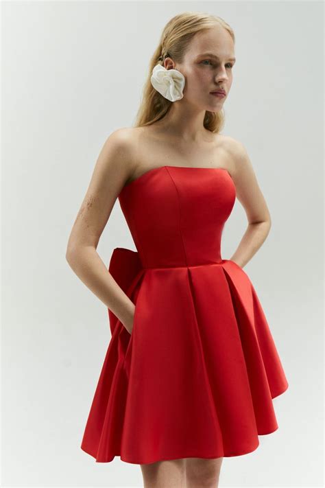 Emily Dress With Bow Dress With Bow Dress Red Dress