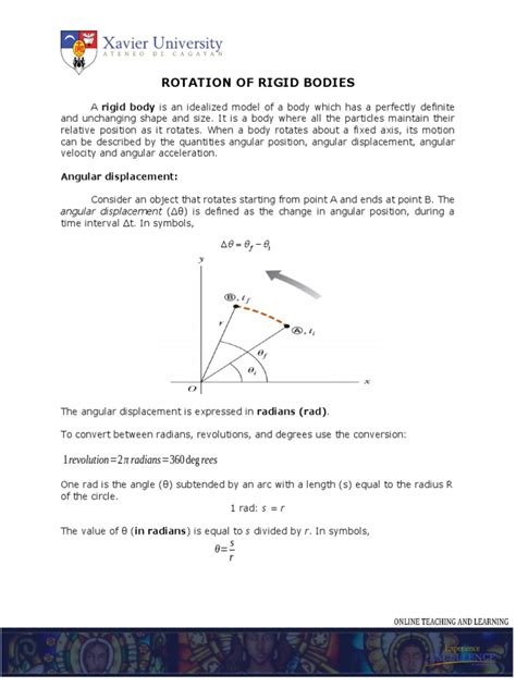 Rotational Motion Pdf Rotation Around A Fixed Axis Angle