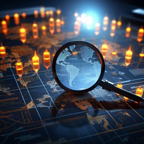Digital Stock Market Analysis Magnifying Online Trading Data On World