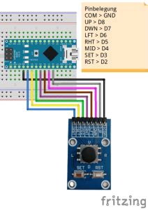 Joystick Modul fünf Richtungen Taster Modul Technik Blog