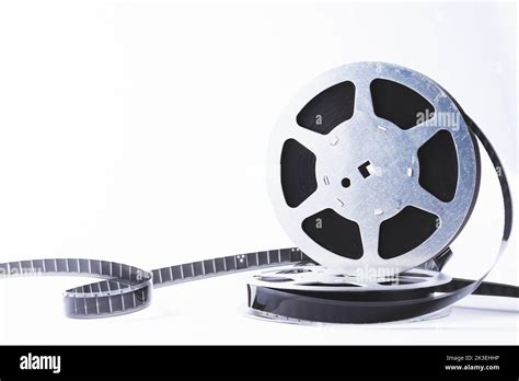 Vintage Film Strip Isolated On White Background Film Footage On Film