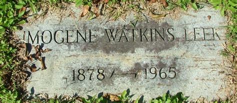 Imogene Watkins Leek 1878 1965 Find A Grave Memorial