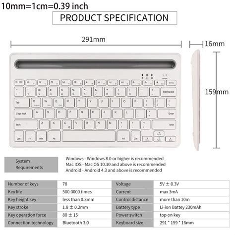 Mobile Phone External Keyboard Wireless Bluetooth Vicedeal