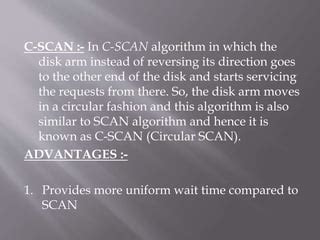 Disk Scheduling Algorithm In Operating System PPTX