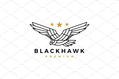 Black Hawk Eagle Monoline Flying Masterbundles