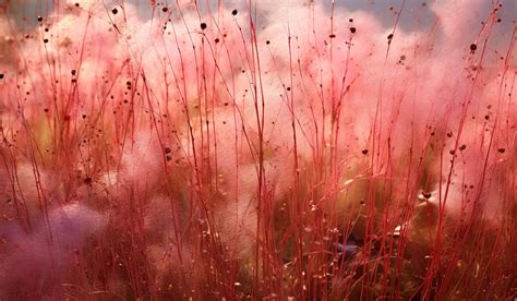 Light Pink Grass In The Afternoon Sun Background Autumn Gyeonggi Do