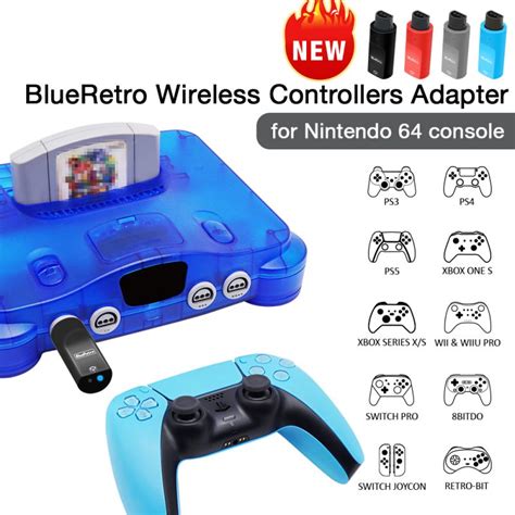 Blueretro Wireless Game Controllers Adapter For Nintendo 64 Console Retroscaler Game Store