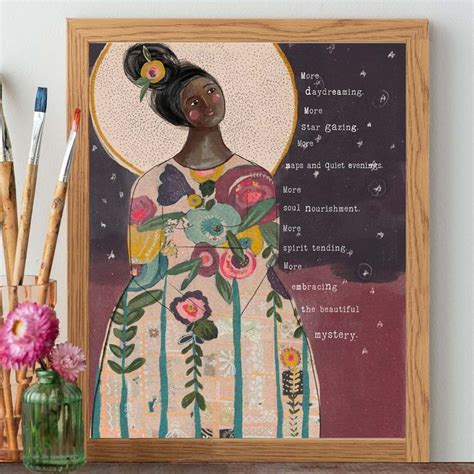 Embracing The Mystery Print 5x7 Uplifting Art Everyday Angel