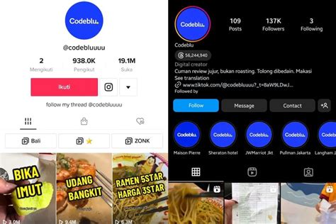 Profil Codeblu, Food Vlogger Berseteru dengan Farida Nurhan