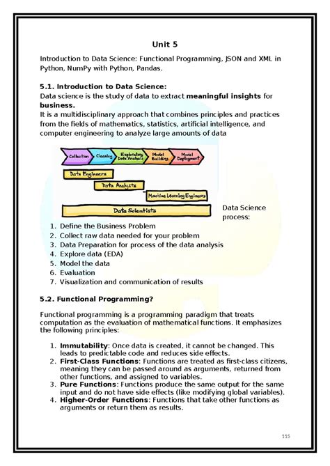Unit 5 Data Science Overview Functional Programming Json And Xml In