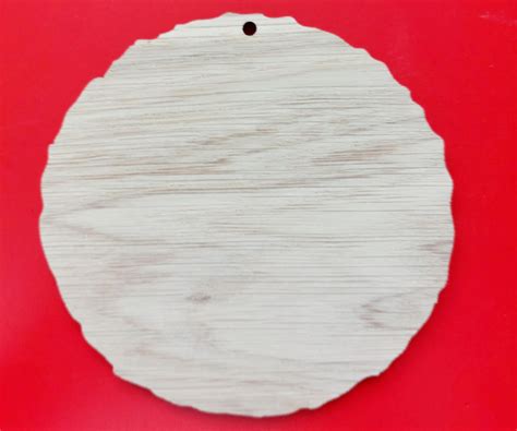 Oak Veneer 10cm Log Slice Hanging Circle Wc2089 Woodform Crafts