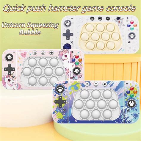 Push Pop Pro Quick Push Gopher Game Machine Unicorn Handheld Squeeze