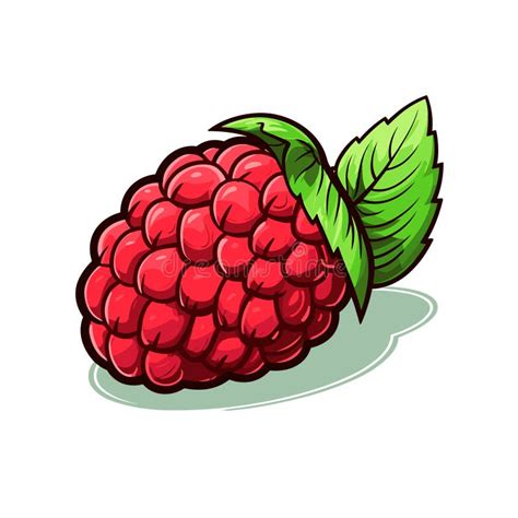Raspberry Raspberry Hand Drawn Comic Illustration Vector Doodle Style Cartoon Illustration